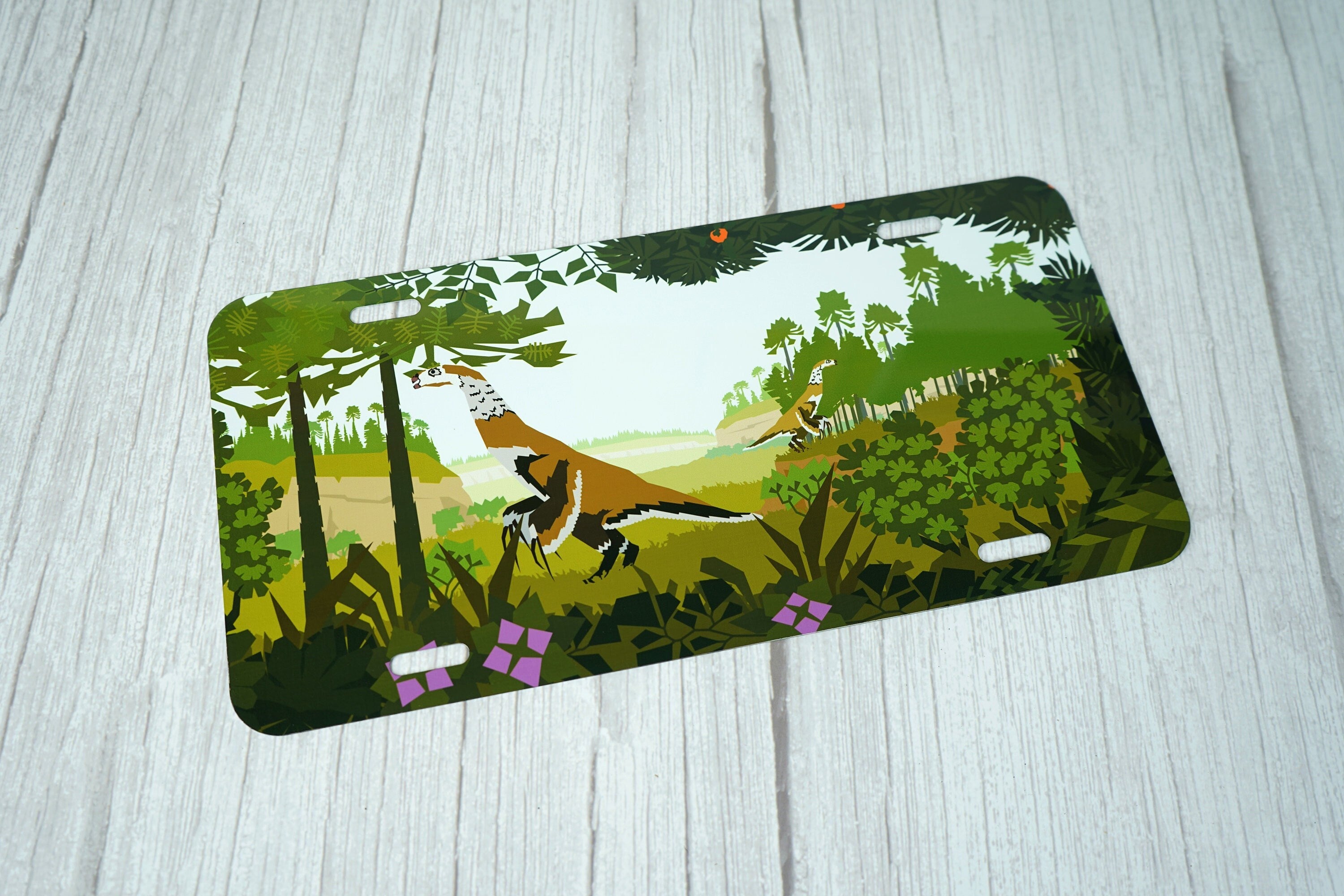 Therizinosaurus Dinosaur License Plate – YDAWtheShop